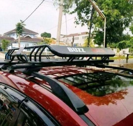Jual Paket Cross Bar Jepit Roof Rail + Buzz Rack Toyota Rush Lama MC ...