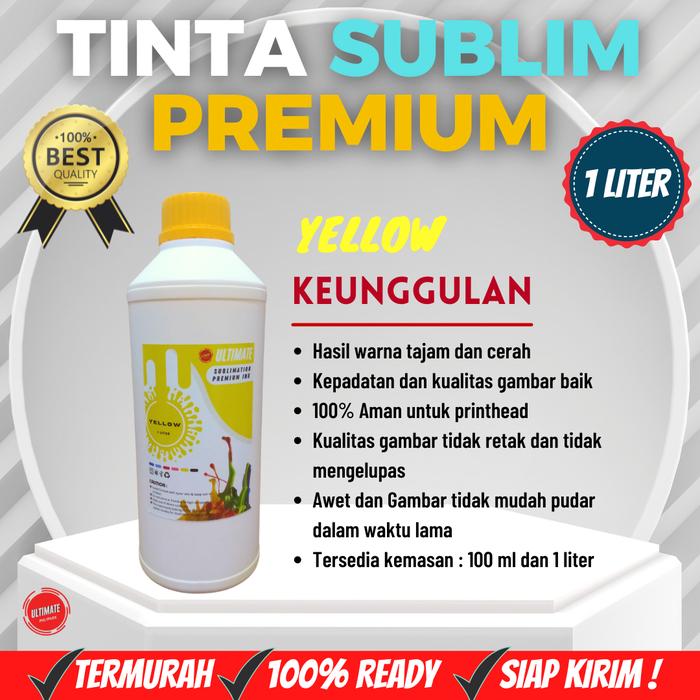 Jual Tinta Sublim Sublimasi Premium Korea 1 Liter Best Quality - YELLOW ...