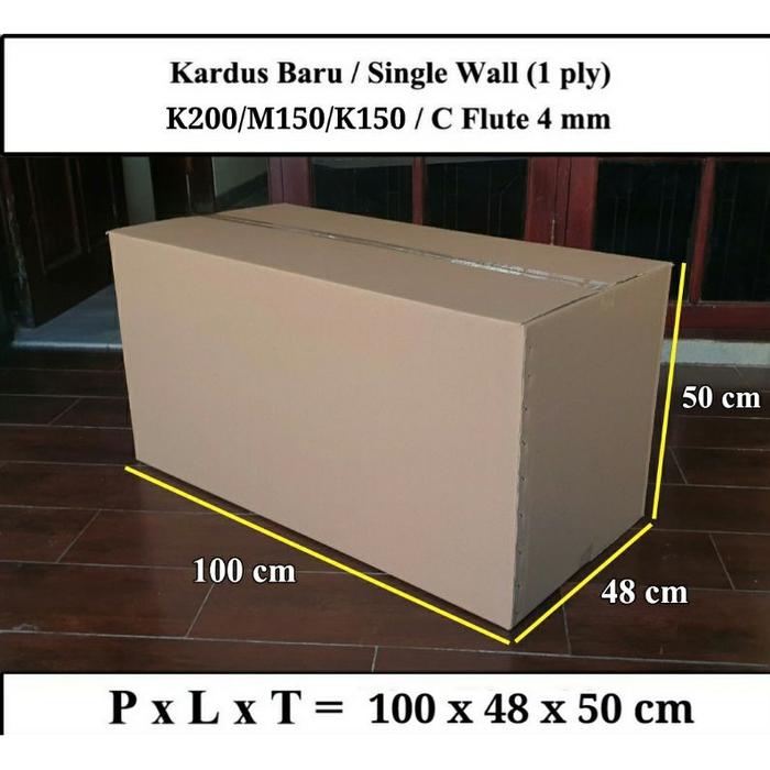 Jual kardus super besar polos karton box dus jumbo packing 100x48x50 cm ...