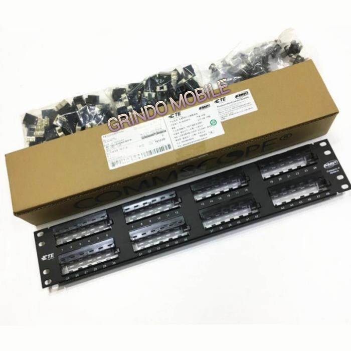Jual INDO RACK SERVER PATCH PANEL 48 PORT+MODULLAR RJ 45 CAT 6e ...