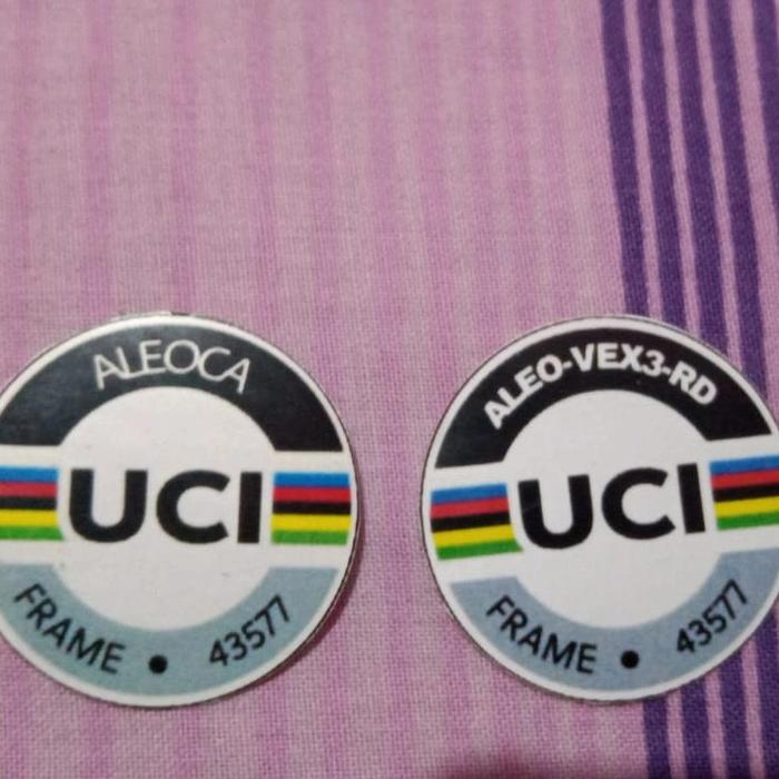 Jual Sticker-Stiker-Decal-Tempelan-Label Aleoca UCI Frame Approved ...