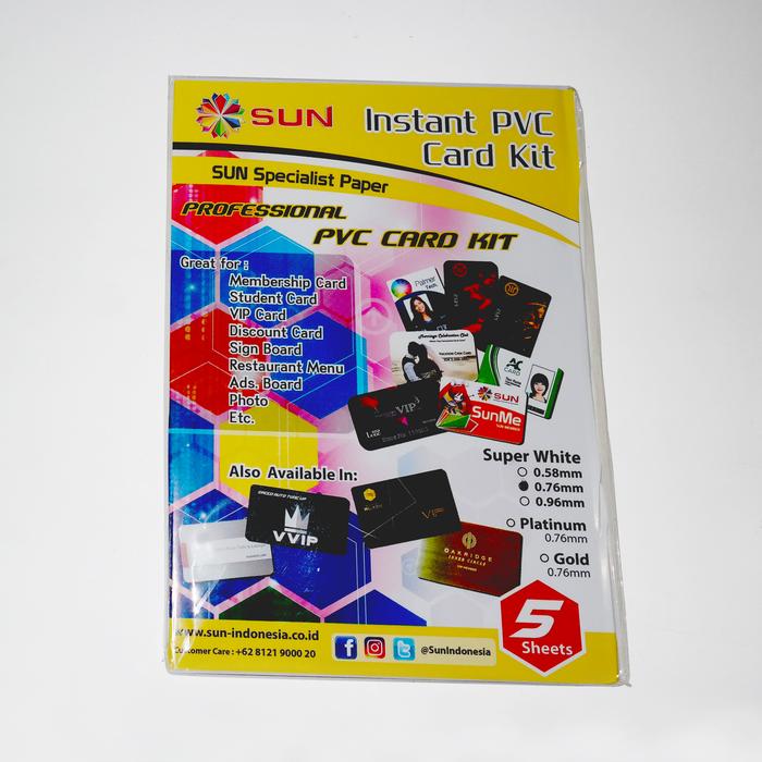 Jual SUN Kertas PVC ID Card 0.76 Super White isi 5 lembar - Kota Medan ...