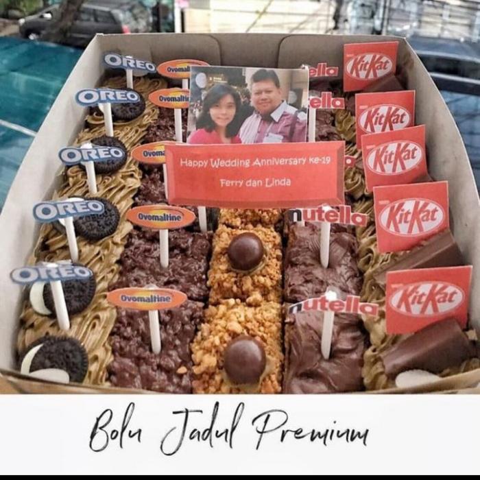 Jual KUE ULANG TAHUN BOLU JADUL PREMIUM NUTELA KITKAT OREO OVOMALTINE ...