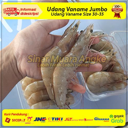 Jual Udang Vaname Jumbo / Udang Vannamei sz 30-35 Fresh Grade - 1 kg ...
