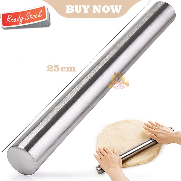 Jual Gilingan adonan stainless Rolling pin Stainless ukuran 25CM ...