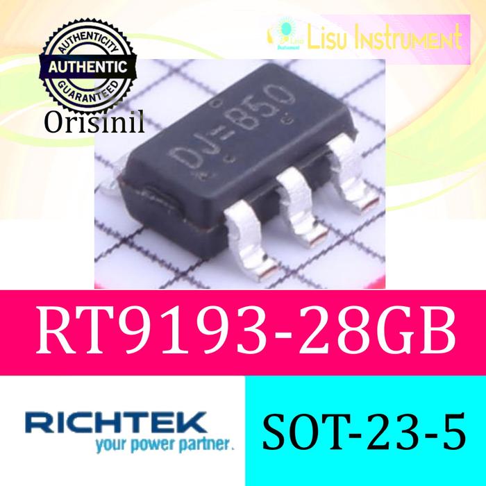 Jual RT9193-28GB Fixed 2.8V 300mA Ultra-Low Noise CMOS LDO DJ Richtek - Kota Depok - Lisu ...