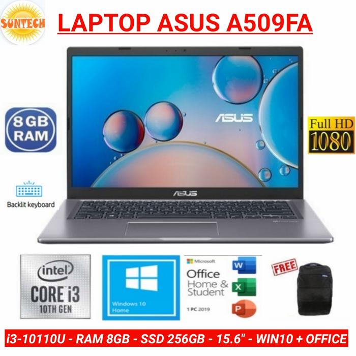 Jual ASUS A509FA i3-10110U/RAM 8GB/SSD 256GB/15.6"/WIN10 + OFFICE/RESMI ...