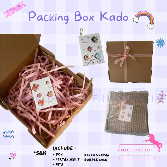 Jual Packing Box Kardus Hadiah Kartu Ucapan Dengan Pita dan Kertas ...