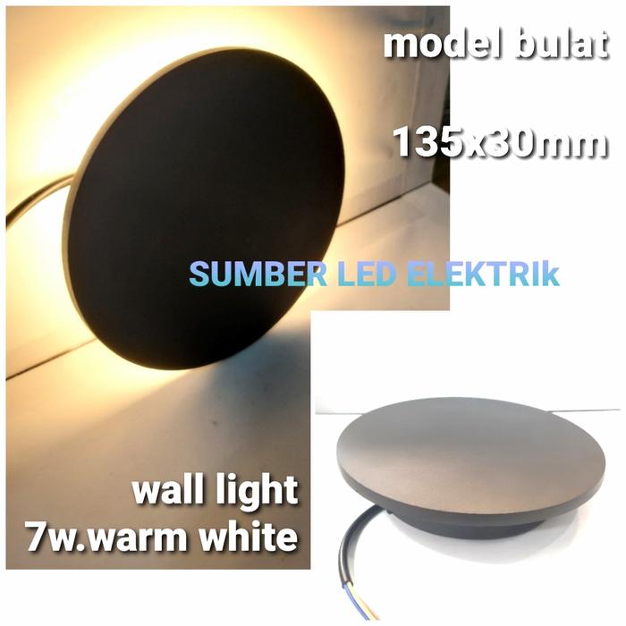 Jual lampu dinding led 7w model bulat minimalis 7w wall light 3000k ...
