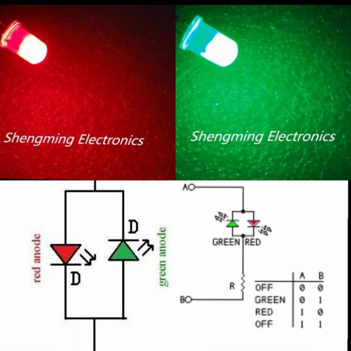 Jual LED BIPOLAR RED GREEN 3 MM 5 MM 2 pin - Kab. Karawang - Klinik ...