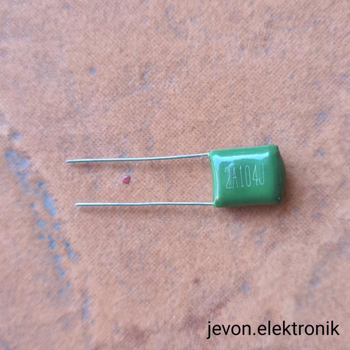Jual Kapasitor Milar 2A104J 104 100 N 100V 100nF Capacitor Hijau - Kota ...