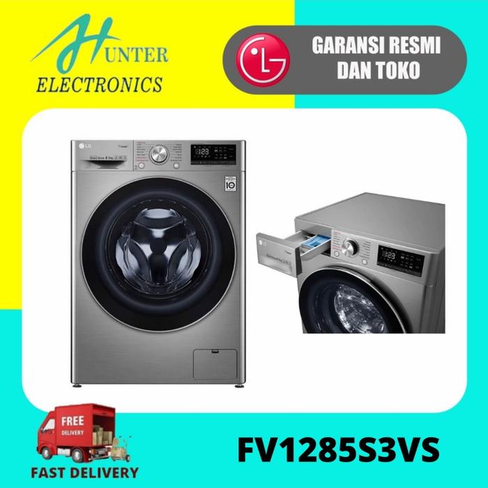 Jual MESIN CUCI LG FV1285S3VS 8.5 KG FRONT LOADING SMART TinQ FV1285 ...