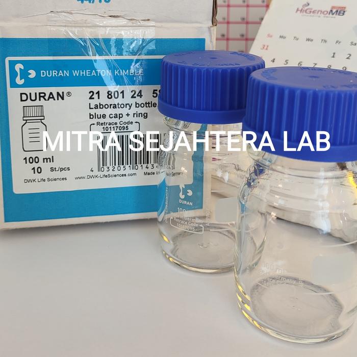 Jual Botol Laboratorium Laboratory Bottle Botol Sampel Duran 100mL ...