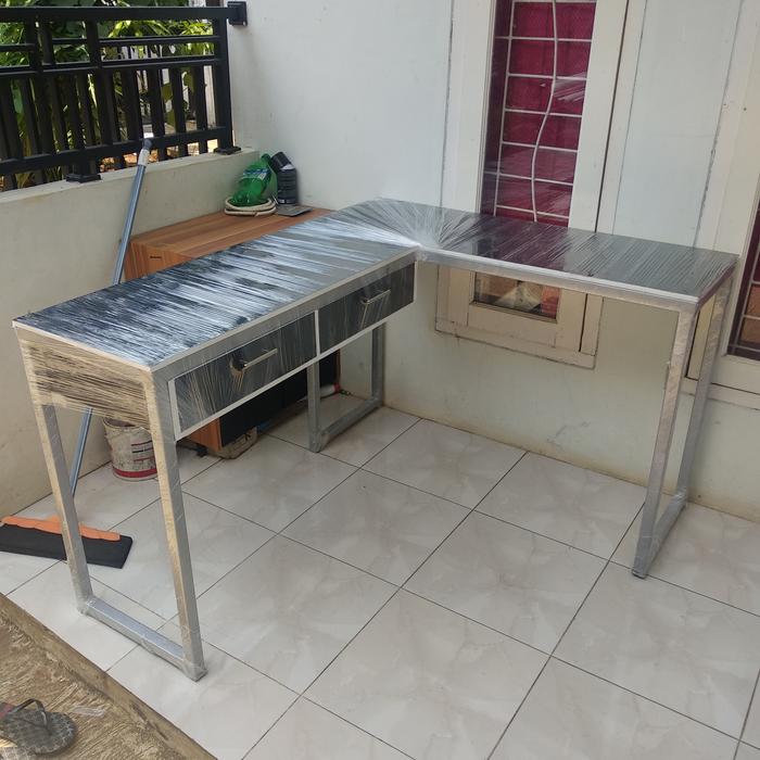 Jual meja lipat L 2 laci rel/meja kerja - Kota Tangerang Selatan - nur ...