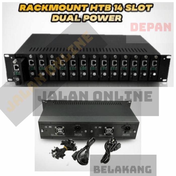 Jual Mount Rack Media Converter HTB 2U 14 Slot Dua Power Supply - Kota ...