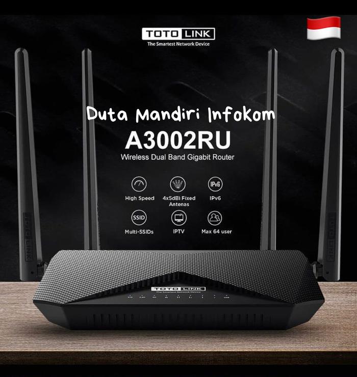 Promo Totolink A3002RU - AC1200 Wireless Dual Band Gigabit WiFi Router ...