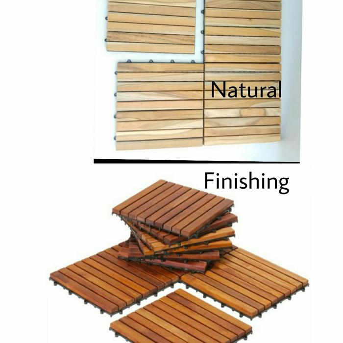 Jual Decking tile lantai kayu Jati Bongkar Pasang Uk 30x30 - Salur ...