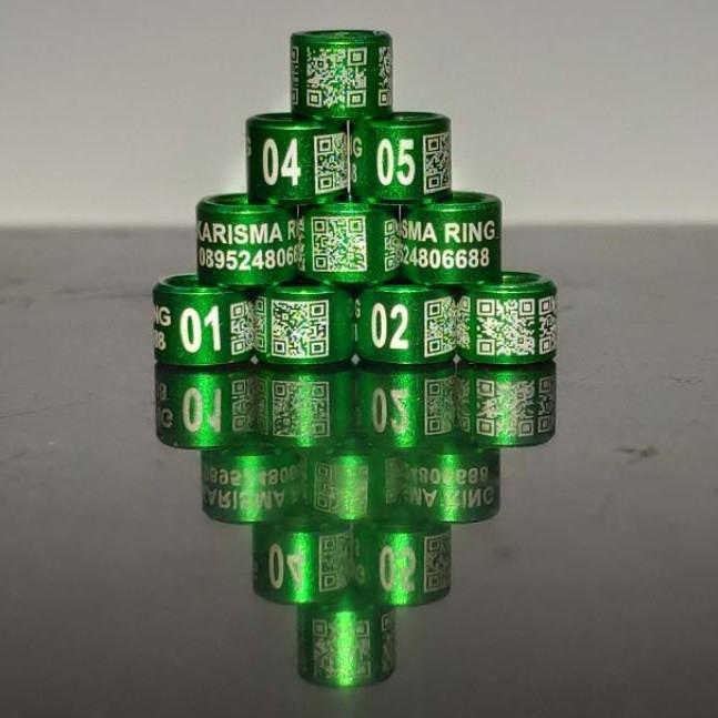Jual Ring scan logo ring code QR burung laser barcode/QR Code ring ...
