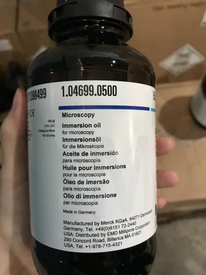 Jual Minyak mikroskop, Immersion oil for microscopy, Merck, 500 gram ...