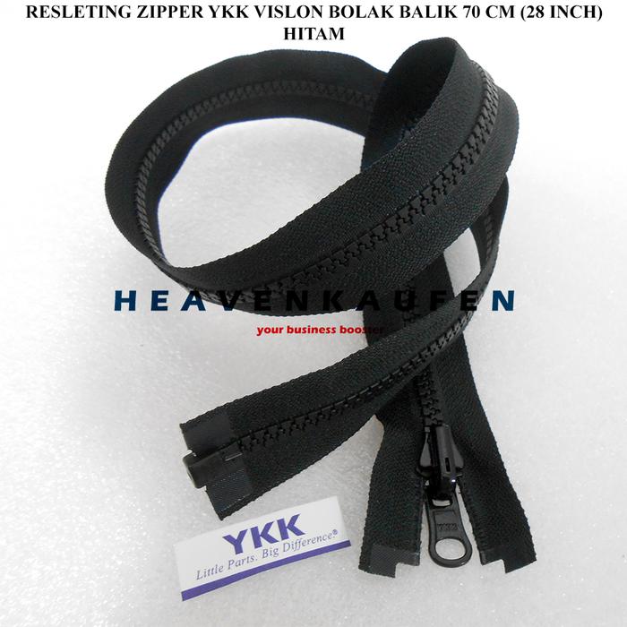 Jual Resleting Zipper Jaket YKK Vislon Bolak Balik 70 cm - 28 inch Hitam - Kota Malang - Heaven ...