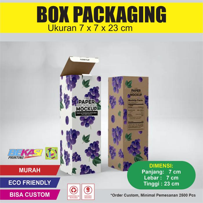 Jual 7x7x23 cm Box Packaging Kotak Dus Kemasan Botol Tumbler Minuman ...