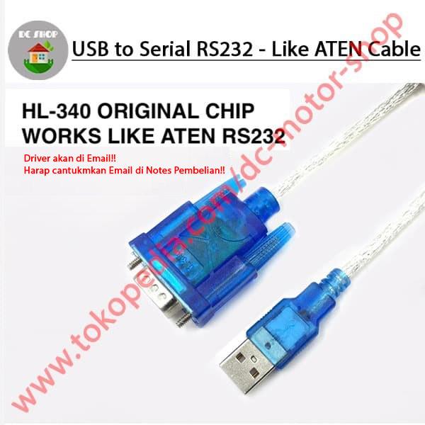 Jual USB to Serial RS232 RS 232 with CD Driver Kabel ATEN Programming ...