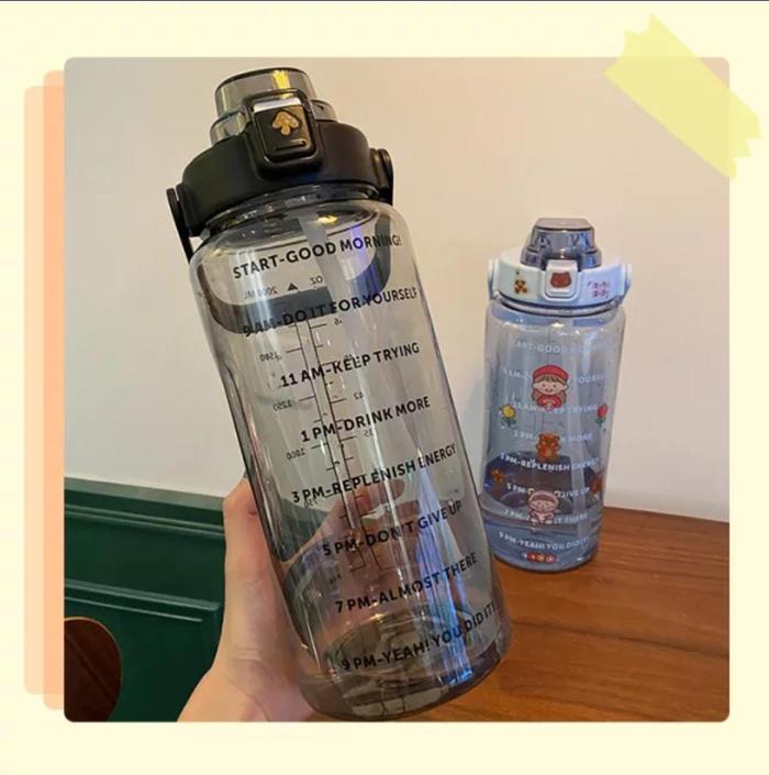 Jual cipcipshop-botol minum transparan 2 liter/botol minum besar/botol ...