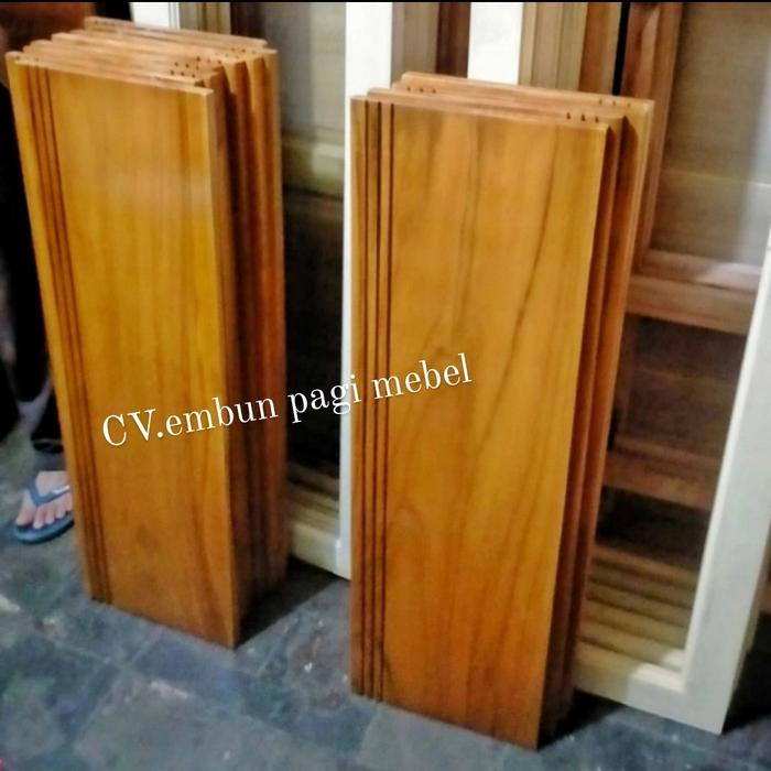 Jual anak tangga kayu jati asli perhutani istimewa ukuran 90x30x3cm ...