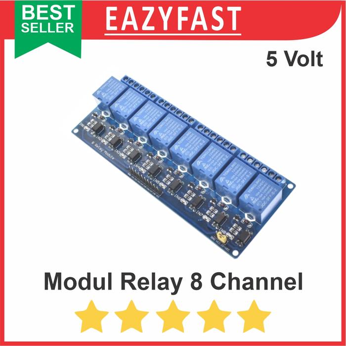 Jual Modul Relay 8 Channel Arduino SPDT 5V 5 Pin Compatible - Kab ...
