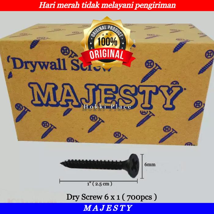 Jual PAKU SEKRUP GYPSUM 6X1 MAJESTY 700 PCS/BOX HIGH QUALITY - Jakarta ...