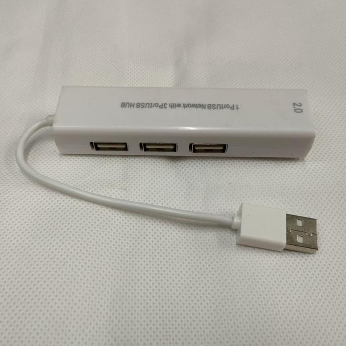 Jual USB to LAN Ethernet External Network Card with USB Hub 3 Port ...