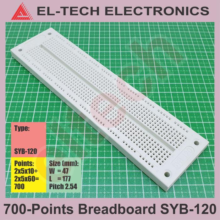 Jual Breadboard Solderless Project Prototype Board PCB Lubang IC MB102 GL12 - GL-12 Tipe A ...