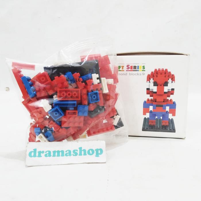 Jual Mainan Rakitan Lego Mini Brick Nano Diamond Block LOZ Spiderman ...