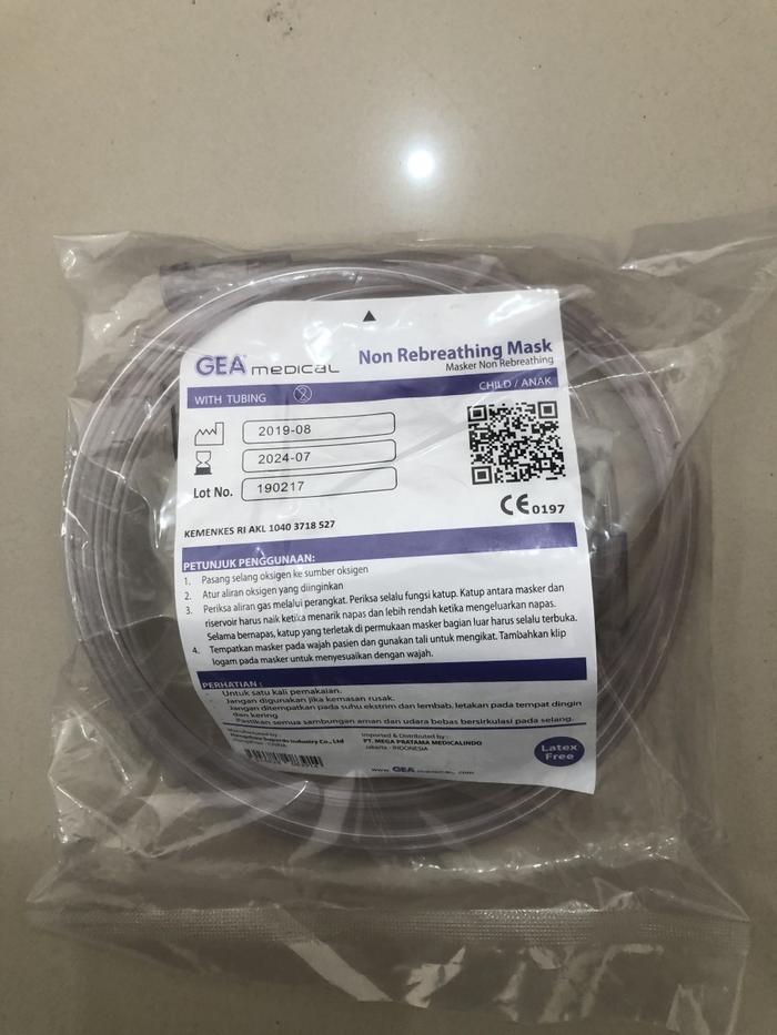 Jual Non Rebreathing Mask / NRM Anak / Masker Oksigen Kantong Anak GEA ...