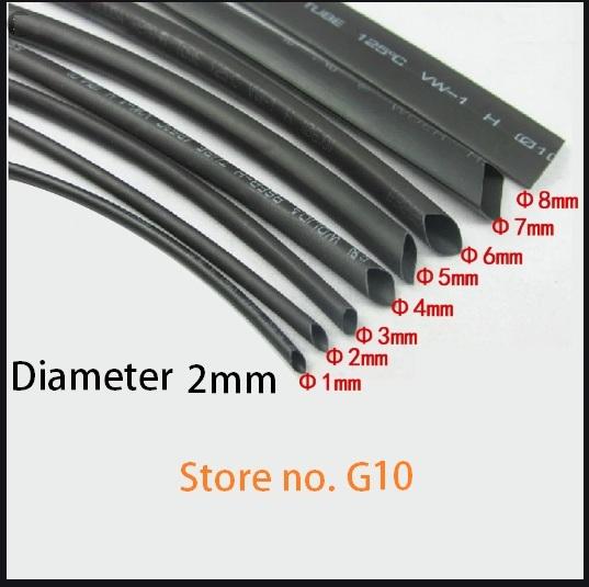 Jual Selongsong kabel bakar heatshrink OD 2mm 1meter Meteran Warna ...