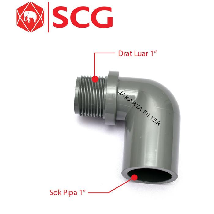 Jual ( SCG ) Elbow Keni Drat Luar / Valve Elbow AW 1" - Jakarta Barat ...