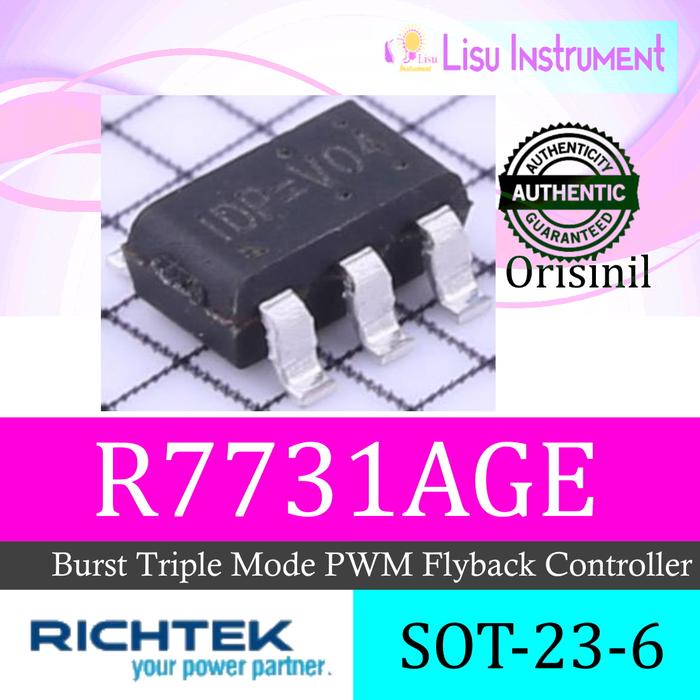 Jual R7731AGE R7731A IDP Burst Triple Mode PWM Flyback Controller SOT23-6 - Kota Depok - Lisu ...