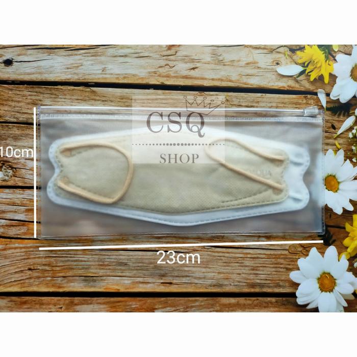 Jual pouch masker kf94 | Plastik Mika Zipper | Dompet Pvc Ziplock ...