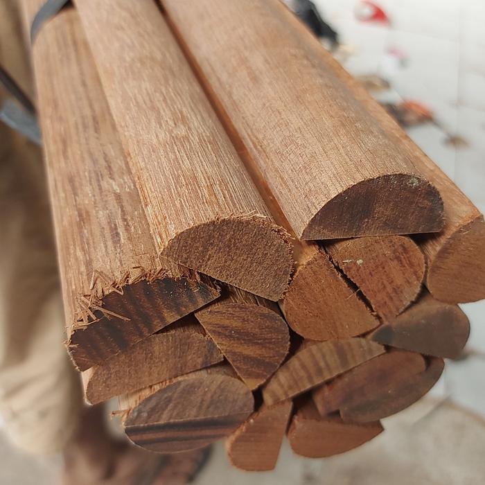 Jual kayu profil/kayu profil bulat/kayu setengah lingkaran/kayu profile ...