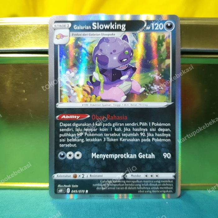 Jual Galarian Slowking R foil S6H 045/070 kartu pokemon TCG Indonesia - Kota Bekasi ...