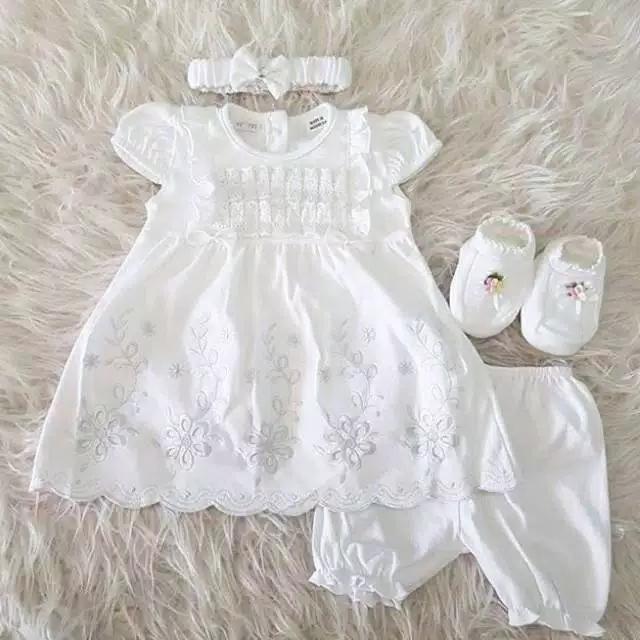 Jual Dress baby putih New Born anak Perempuan Aqiqah / Baptis - Jakarta ...