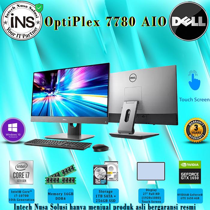 Jual DELL OptiPlex 7780 AIO Touch i7-10700 16GB 1TB+256GB SSD VGA 4GB ...