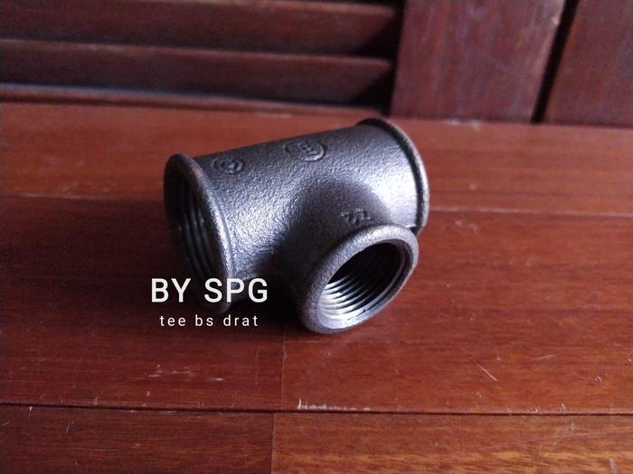 Jual Tee BS Drat 11/4 x 1/2" inch Tee Red Sambungan Pipa Besi Black ...