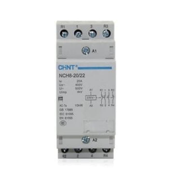 Jual Chint NCH8-25/22 Contactor Modular Din Rail 25A 4P Kontaktor ...