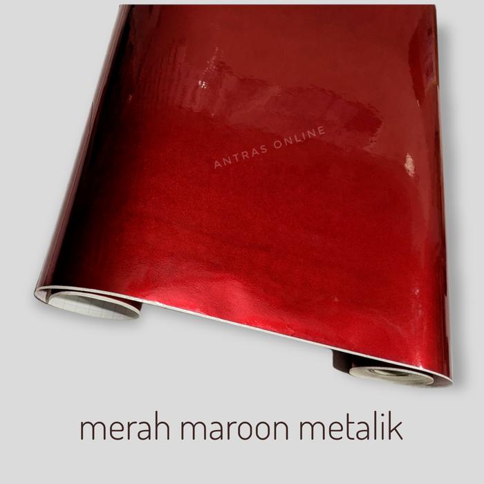 Jual stiker skotlet merah metalik glossy red sticker motor - panjang ...