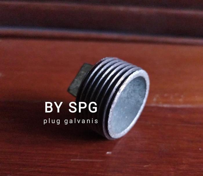 Jual Plug Galvanis 4" Dop Galvanis Drat Luar 50mm Penutup Fitting Pipa ...