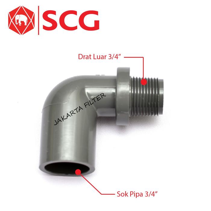 Jual ( SCG ) Elbow Keni Drat Luar / Valve Elbow AW 3/4" - Jakarta Barat ...
