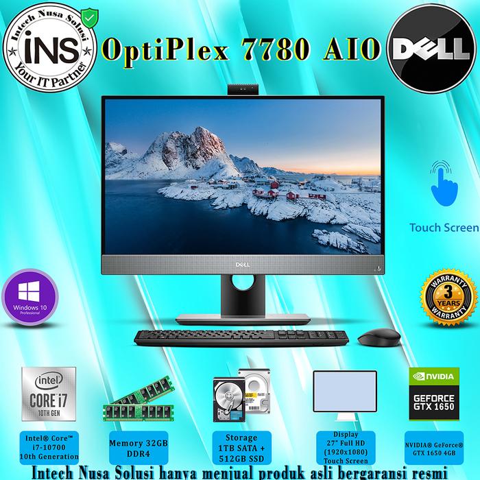 Jual DELL OptiPlex 7780 AIO Touch i7-10700 32GB 1TB+512GB SSD VGA 4GB ...