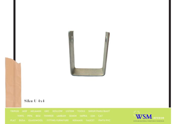 Jual Siku U Bracket Braket Hollow Hollo Holo 4x4 Gantungan Besi Hollow ...