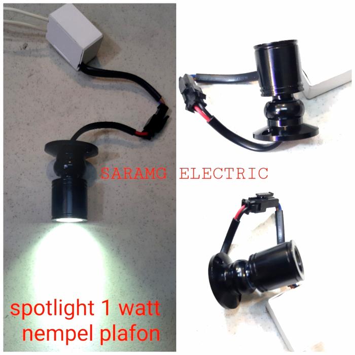 Jual lampu spot light led 1w.1 watt downlight led nempel plafon 1w 220 ...